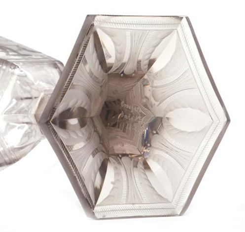 Grey tinted glass goblet by Simon Gate on artnet