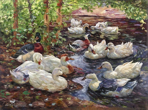 Enten im Wald by Adolf Lohmann on artnet