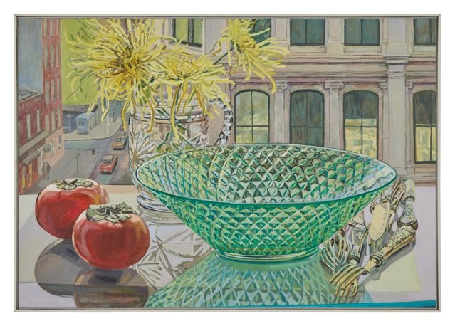 Green Bowl and Persimmons by Janet Fish on artnet