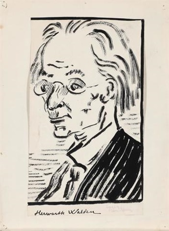 Two Caricatures, portraits of the Greenland explorer Knud Rasmussen ...