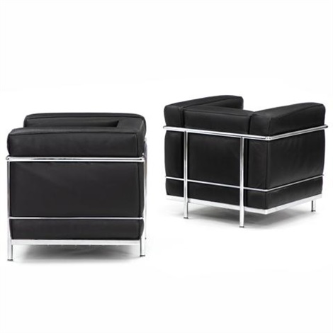LC 2 A pair of easy chairs by Le Corbusier on artnet