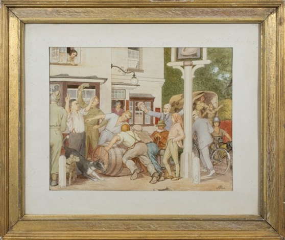The Victory Barrel Rolls Up At The Swan by Harry Robert Mileham on artnet