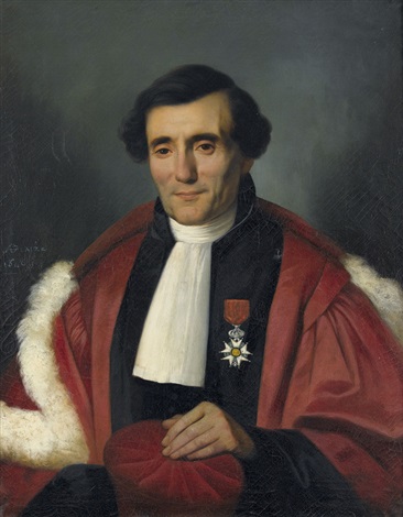 Französischer Richter mit Orden der Ehrenlegion by Auguste Barthelemy ...