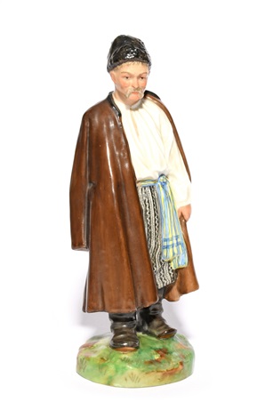 A Russian porcelain figure of a Malorussian man by Imperial Porcelain ...