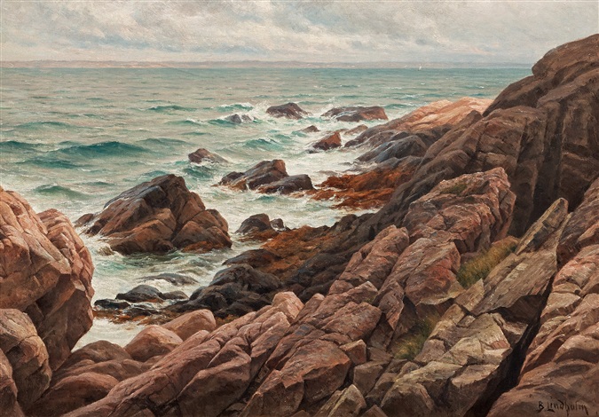 Breaking waves by Berndt Adolf Lindholm on artnet