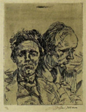 Doppelbildnis mit Johannes R. Becher by Ludwig Meidner on artnet