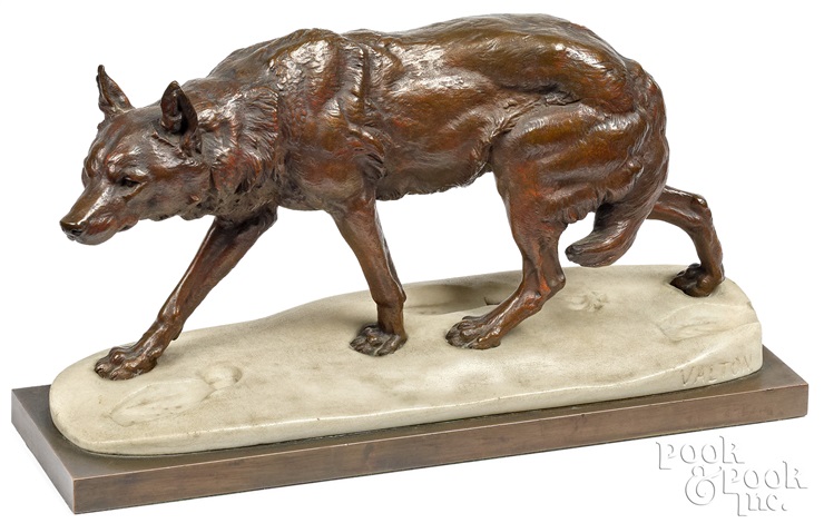 Charles Valton bronze and marble sculpture by Charles Valton on artnet