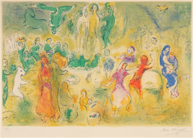 Wedding Feast in the Nymphs Grotto, from Daphnis and Chloe by Marc ...