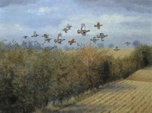DRIVEN PARTRIDGES - WEST BARSHAM by Richard Robjent on artnet