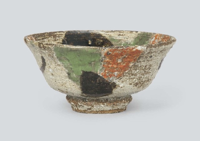 Three-color tea bowl by Kanjiro Kawai on artnet