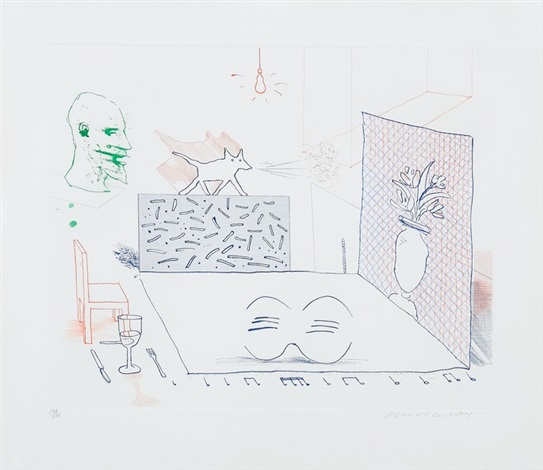 Four prints from The Blue Guitar by David Hockney on artnet