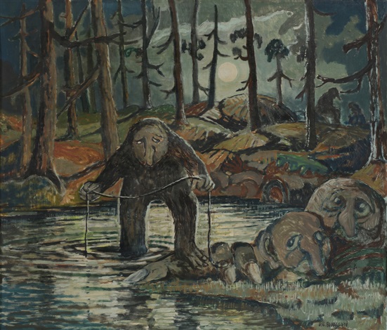 Troll i skogen by Oscar Bodogaard on artnet