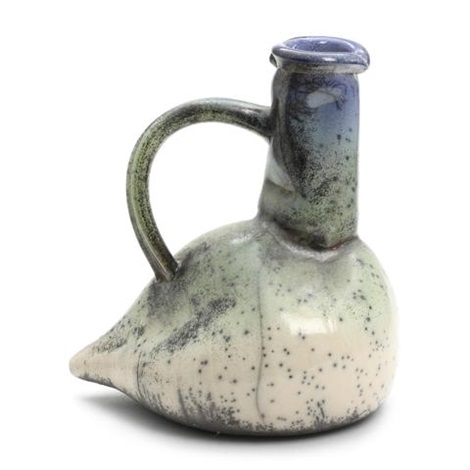 A sculptural raku jug by Philip Streich on artnet