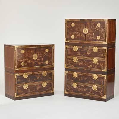 Group of five Et Cetera stacking chests by Drexel Furniture (Co.) on artnet