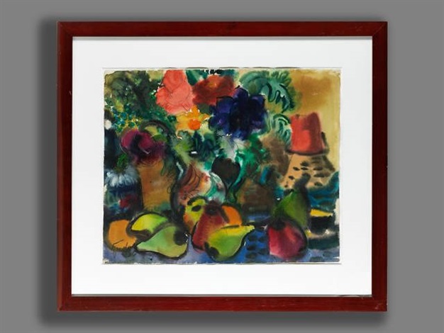 STILLLEBEN MIT BLUMEN UND OBST, 1966 by Rudolf Bredow on artnet