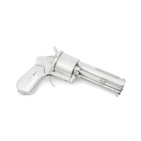 A rare Victorian novelty silver revolver smokers compendium by John ...