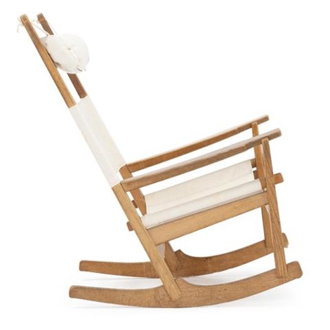 Keyhole, A solid oak rocking chair, seat, back and loose headrest ...
