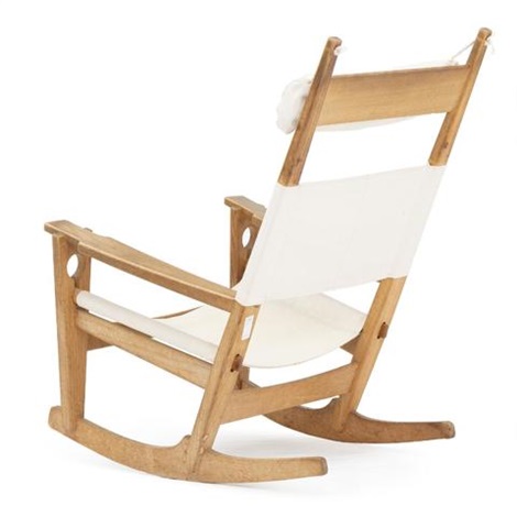 Keyhole, A solid oak rocking chair, seat, back and loose headrest ...