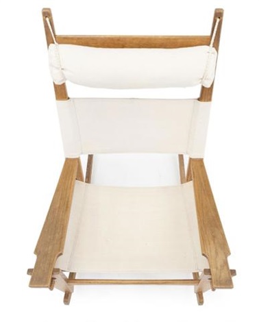 Keyhole, A solid oak rocking chair, seat, back and loose headrest ...