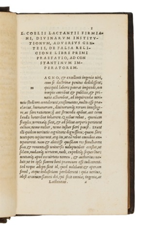 Lactantius, Institutiones Divinae, Venice, Paolo Manuzio Heirs of ...