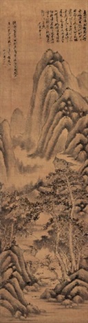 Pavilion by a creek by Wang Chen on artnet