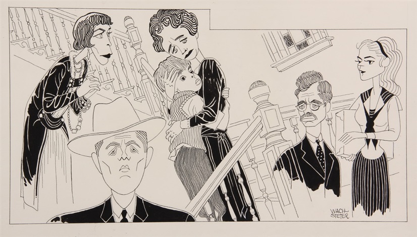 Caricature of 1957 Broadway production The Dark at the Top of the ...