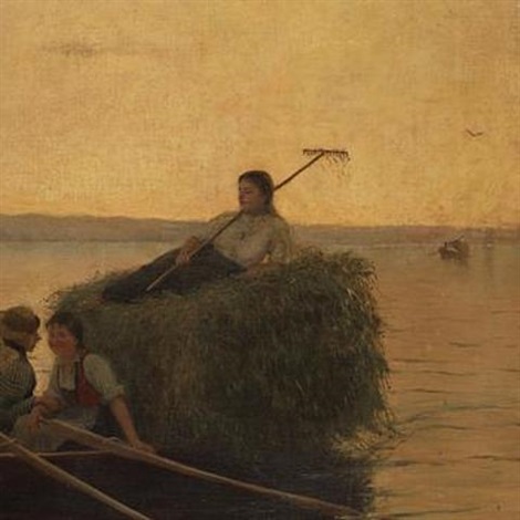 The hay boat is coming home by Hans Dahl on artnet