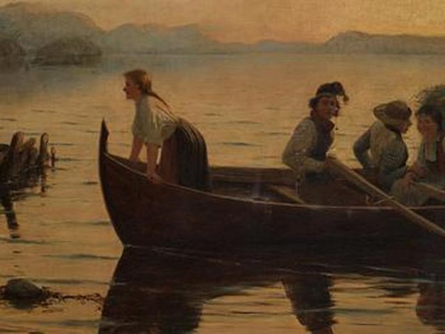 The hay boat is coming home by Hans Dahl on artnet