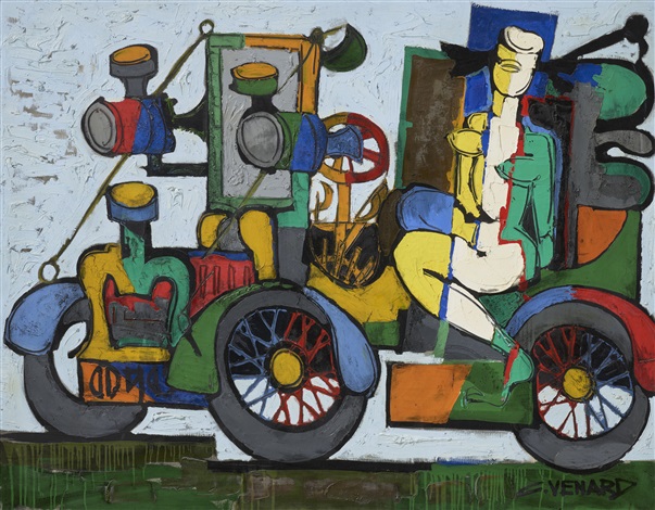 Femme sur tracteur by Claude Venard on artnet