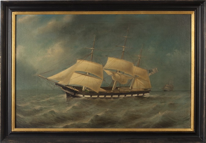 American Packet Ship on the Open Seas by Anonymous on artnet