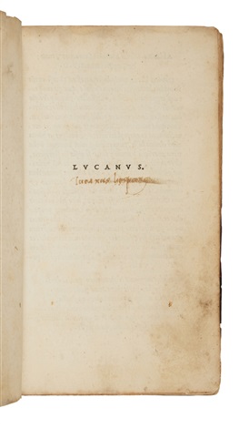 Lucanus, Civilis Belli, Venice, Aldo, 1502, Roman medallion binding in ...