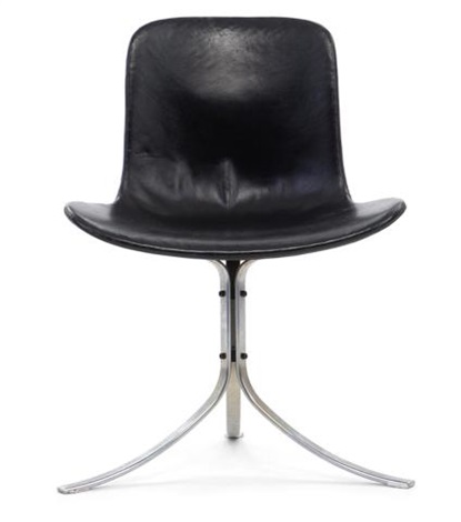 PK 9 Chair with steel frame by Poul Kjærholm on artnet