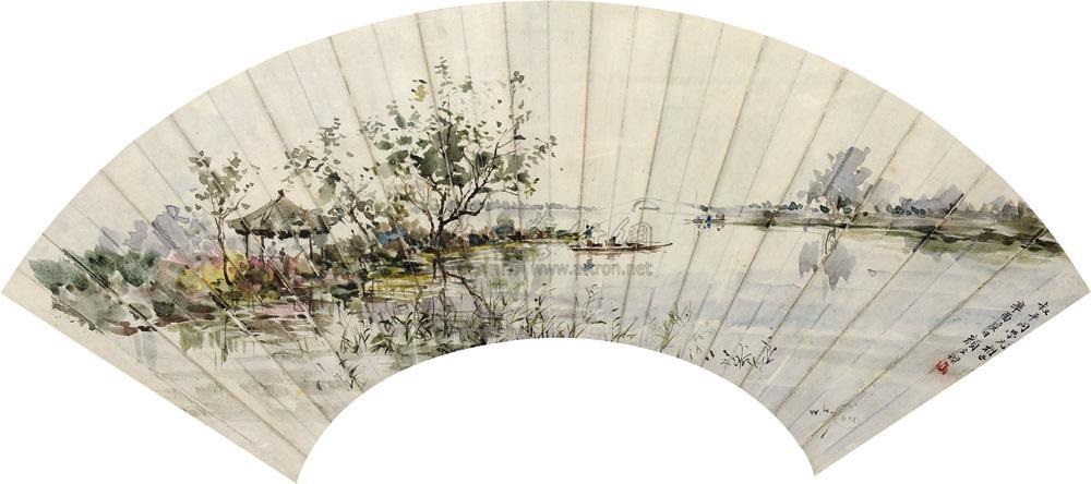 平湖秋色 Landscape by Yan Wenliang on artnet