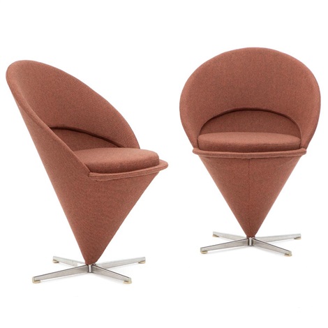 Cone Chair A pair of swivel chairs by Verner Panton on artnet