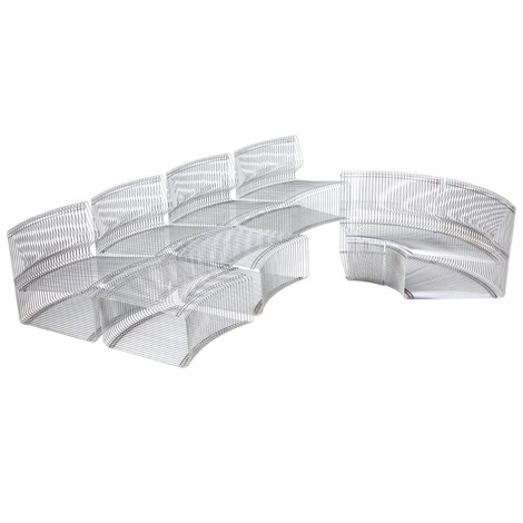 Pantonova A modular sofa with chromed steel frame by Verner Panton on ...