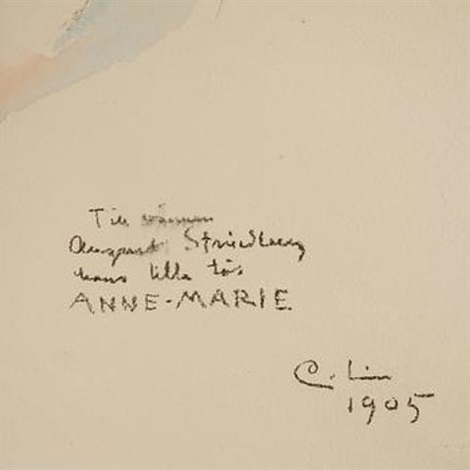 Portrait of August Strindbergs daughter Anne-Marie. by Carl Olof ...