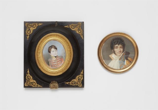 A French portrait miniature of Lucien Murat Prince of Naples as a boy ...