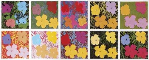 Flowers series of 10 by Andy Warhol on artnet
