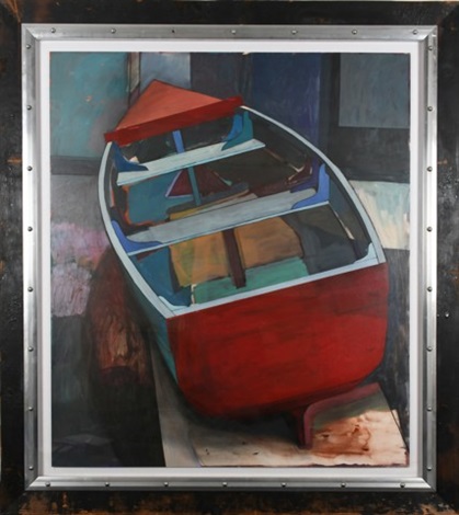 Rowing boat in a boathouse by Fraser Taylor on artnet
