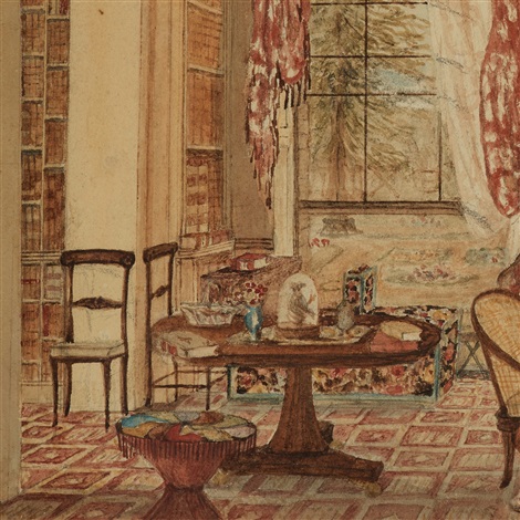 Library at Aynhoe Park by Maria Elisabeth Augusta (Lily) Cartwright on ...