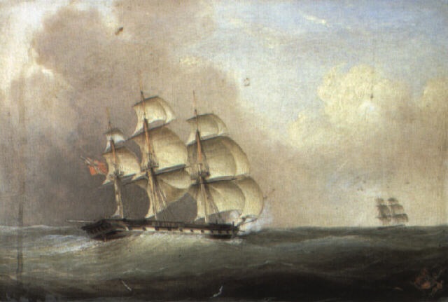A British frigate in heavy seas by Robert Strickland Thomas on artnet