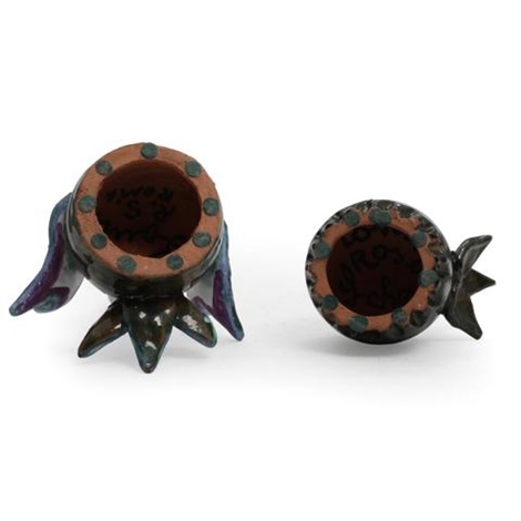 Two earthenware figures in shape of fantasy birds by Louis Rosen ...