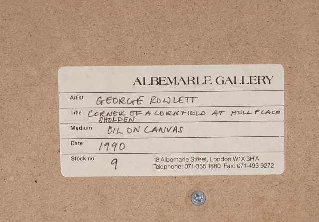 Corner of a Cornfield at Hull Place Sholden by George Rowlett on artnet