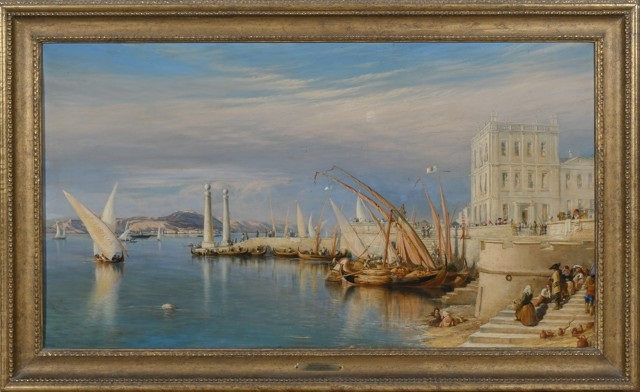 The Praça do Comércio and the Cais das Colunas, Lisbon by Frank Dillon ...