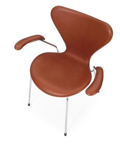 The Seven Chair A laminated wood armchair by Arne Jacobsen on artnet