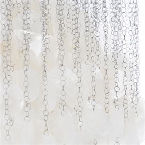 Fun 14 Ceiling lamp with a large cluster of mother-of-pearl discs by ...