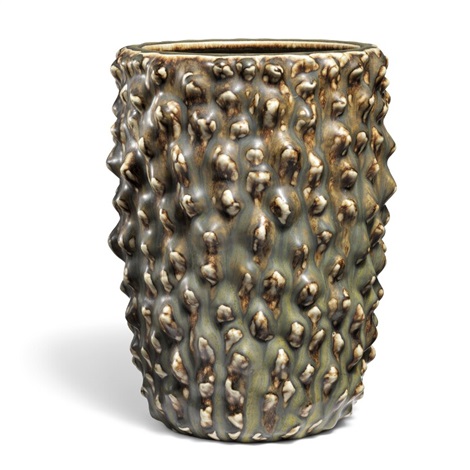 Stoneware vase modelled in budded style by Axel Salto on artnet