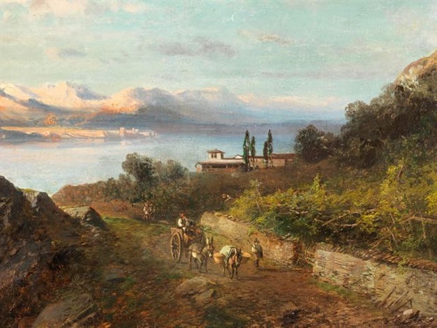 SONNENBESCHIENENE BERGLANDSCHAFT by Karl Millner on artnet