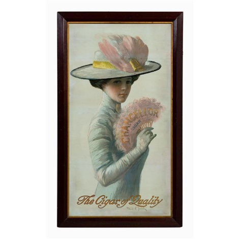 ART NOUVEAU CHANCELLOR CIGAR POSTER 1910 by Frank H. Desch on artnet