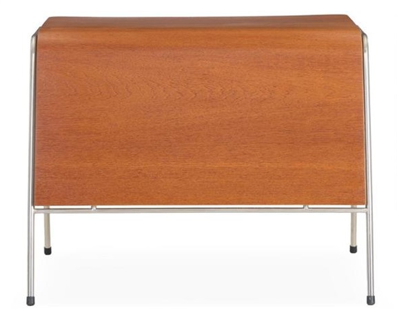 Munkegaard, Rare teachers desk with mat chromed steel frame by Arne ...